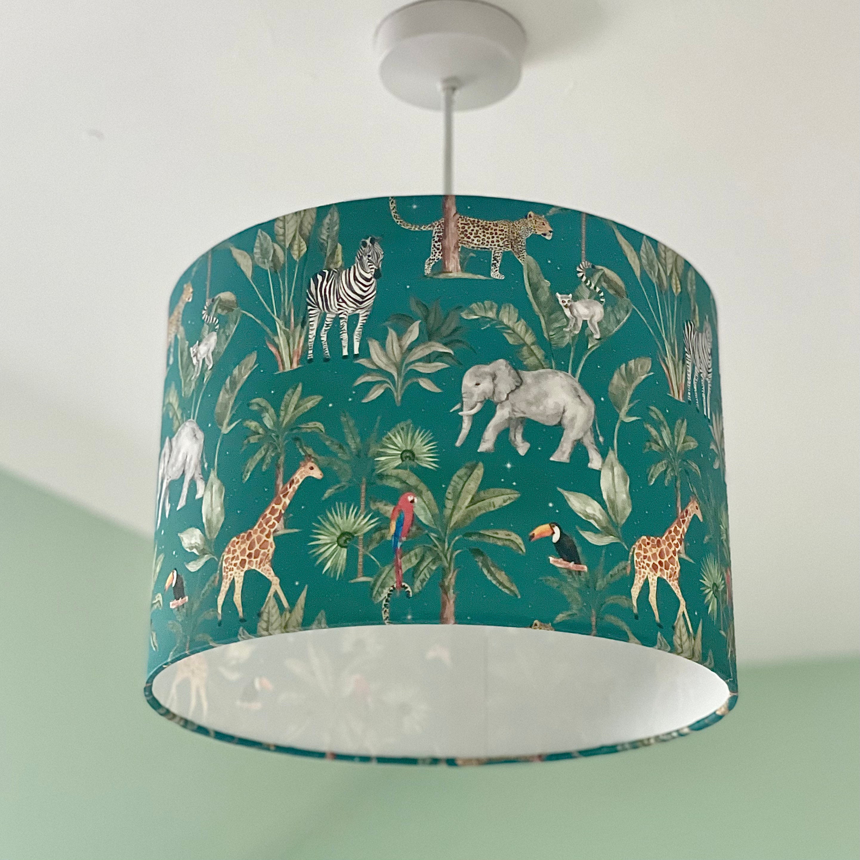 Safari Animals Jungle Lampshade Jungle Lights Safari - Etsy UK