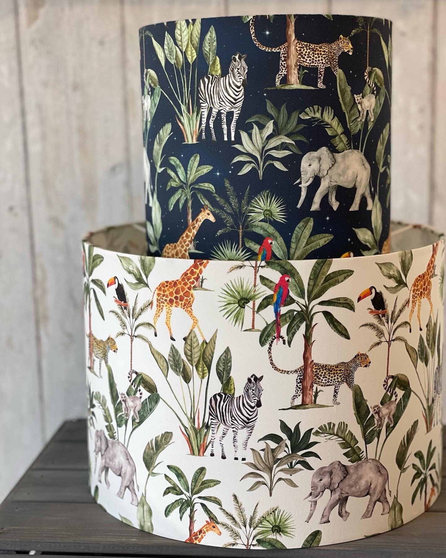 Safari Animals Jungle Lampshade Jungle Lights Safari - Etsy UK