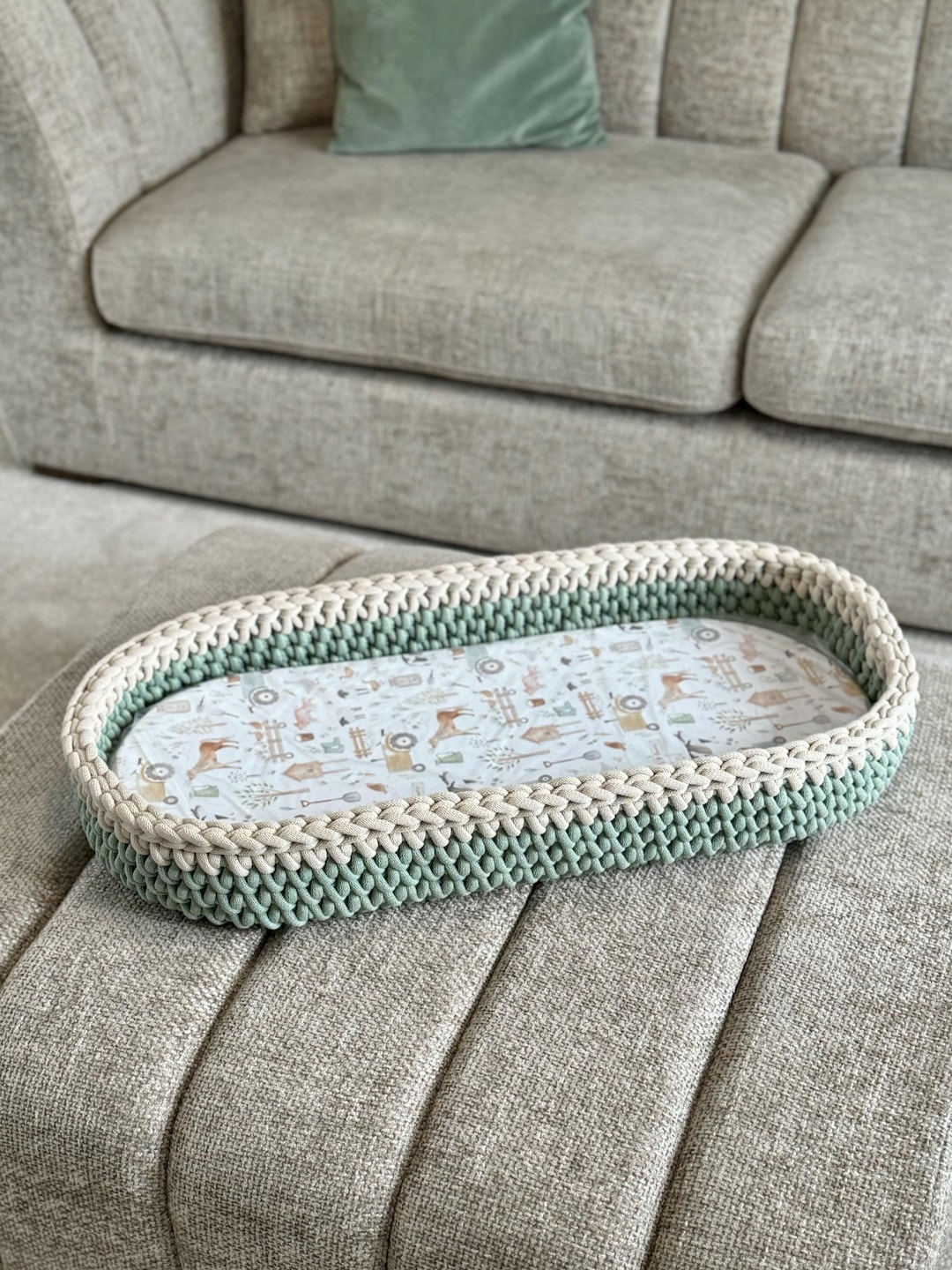 Crochet Changing Mat Basket Tutorial, Crochet Basket Tutorial, Crochet ...