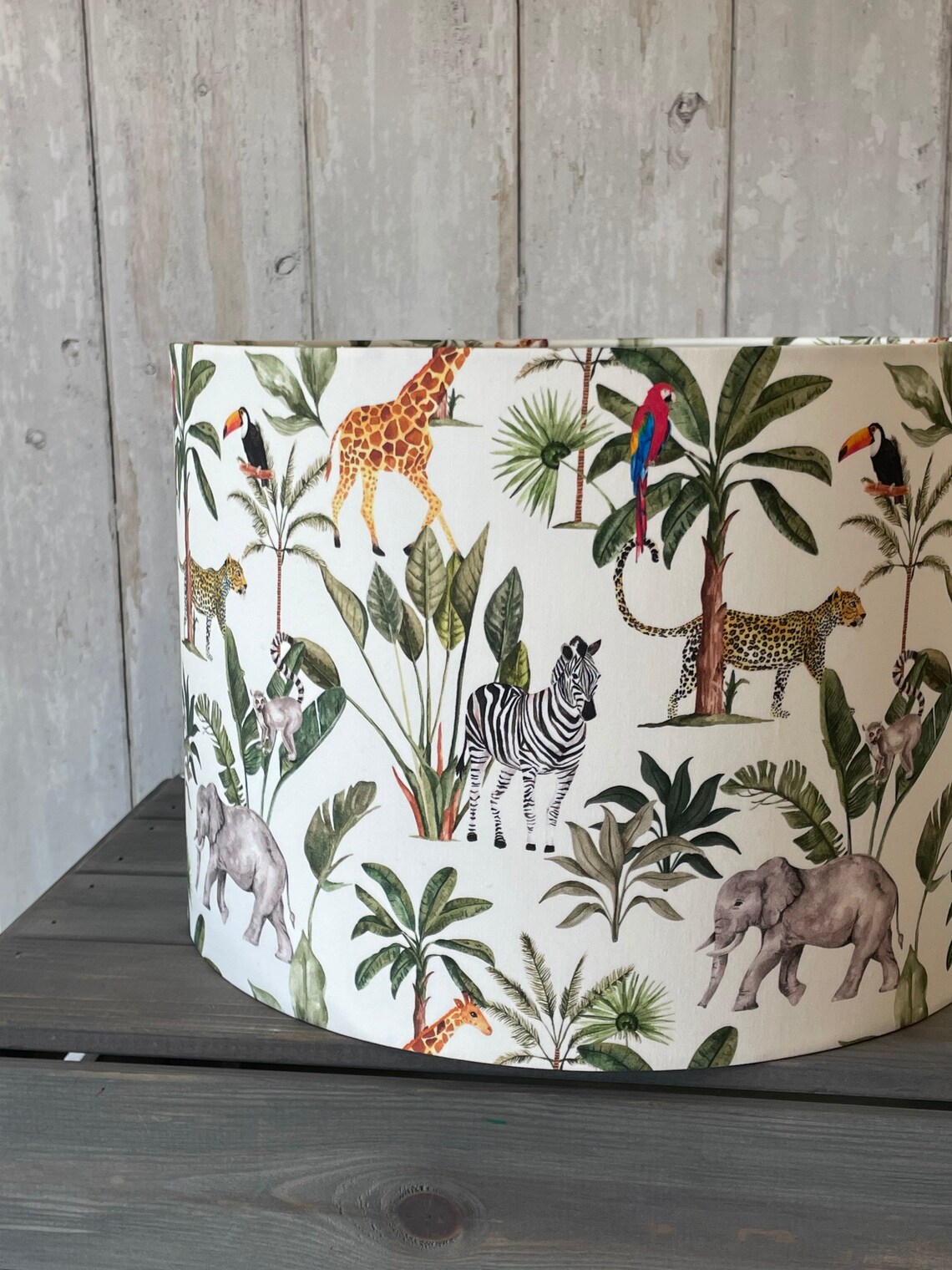 Safari Animals Jungle Lampshade Jungle Lights Safari - Etsy UK