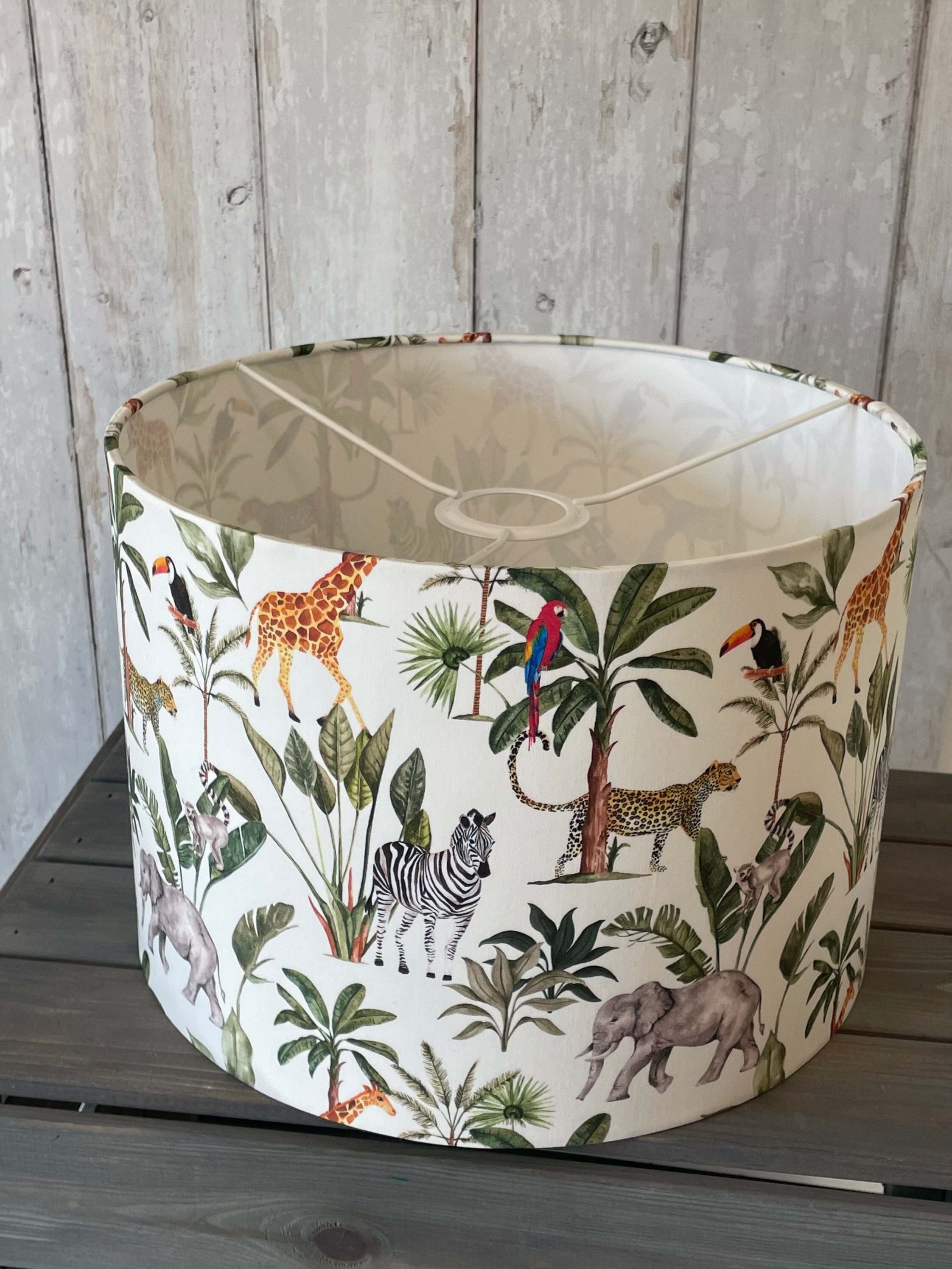 Safari Animals Jungle Lampshade Jungle Lights Safari - Etsy UK