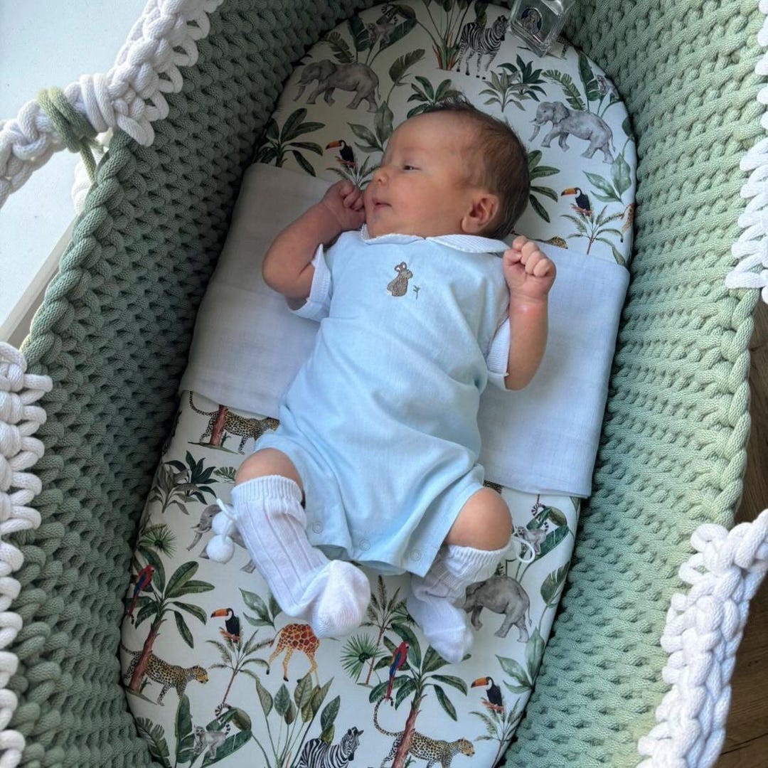 Safari Animal Fitted Moses Basket Sheet, Jungle Baby Crib Sheet, Safari ...