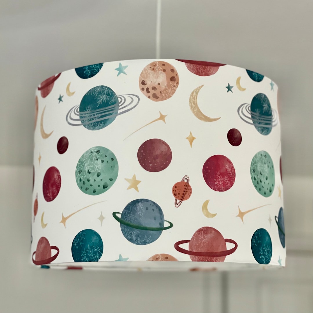 Space Lampshade, Planet Lampshade, Space Lamp Shade, Space Nursery ...