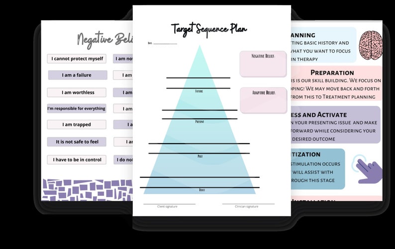 EMDR Basic Worksheets - Etsy