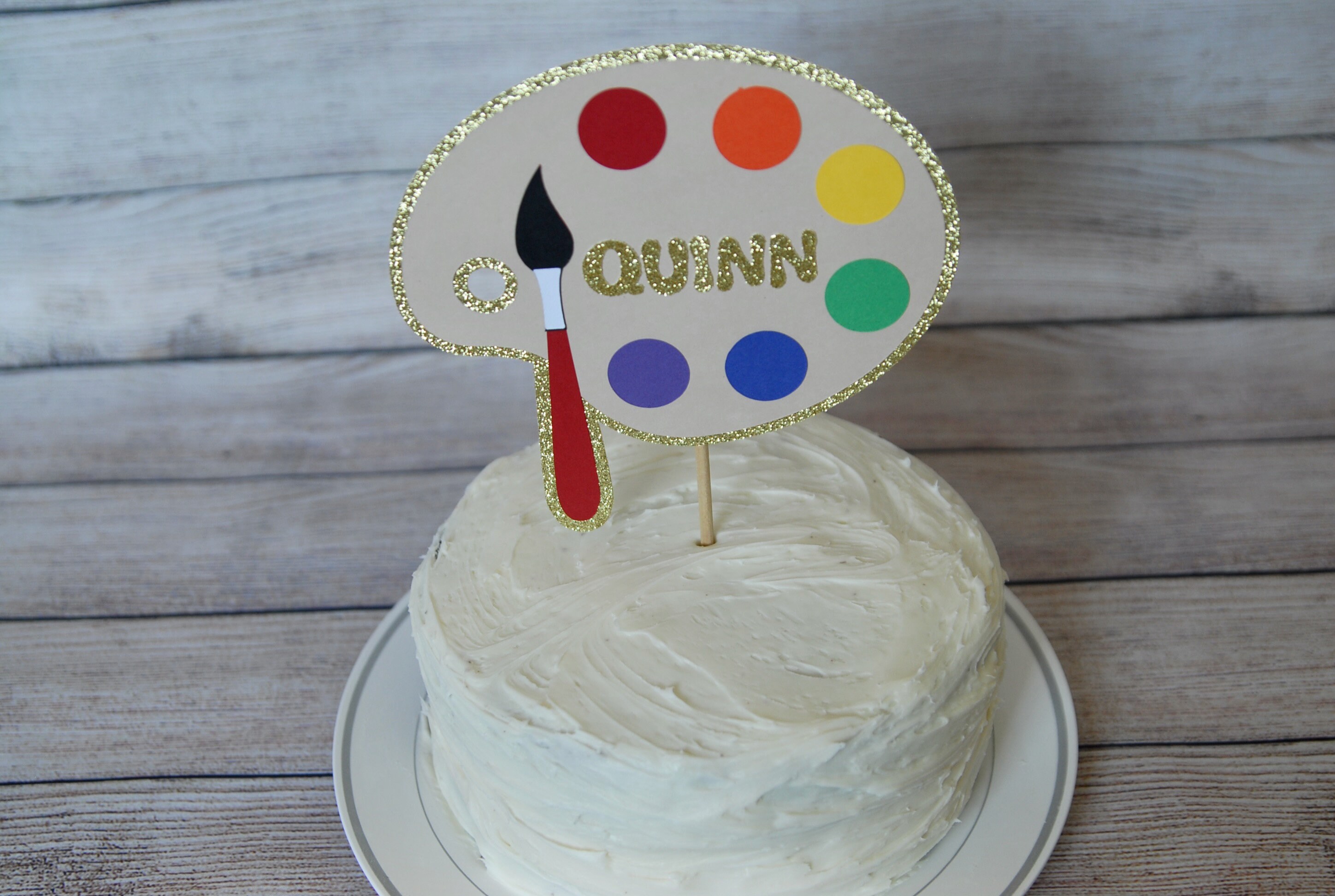 Paint Party Custom Cake Topper, Art Party Cake Topper, Personalized ...