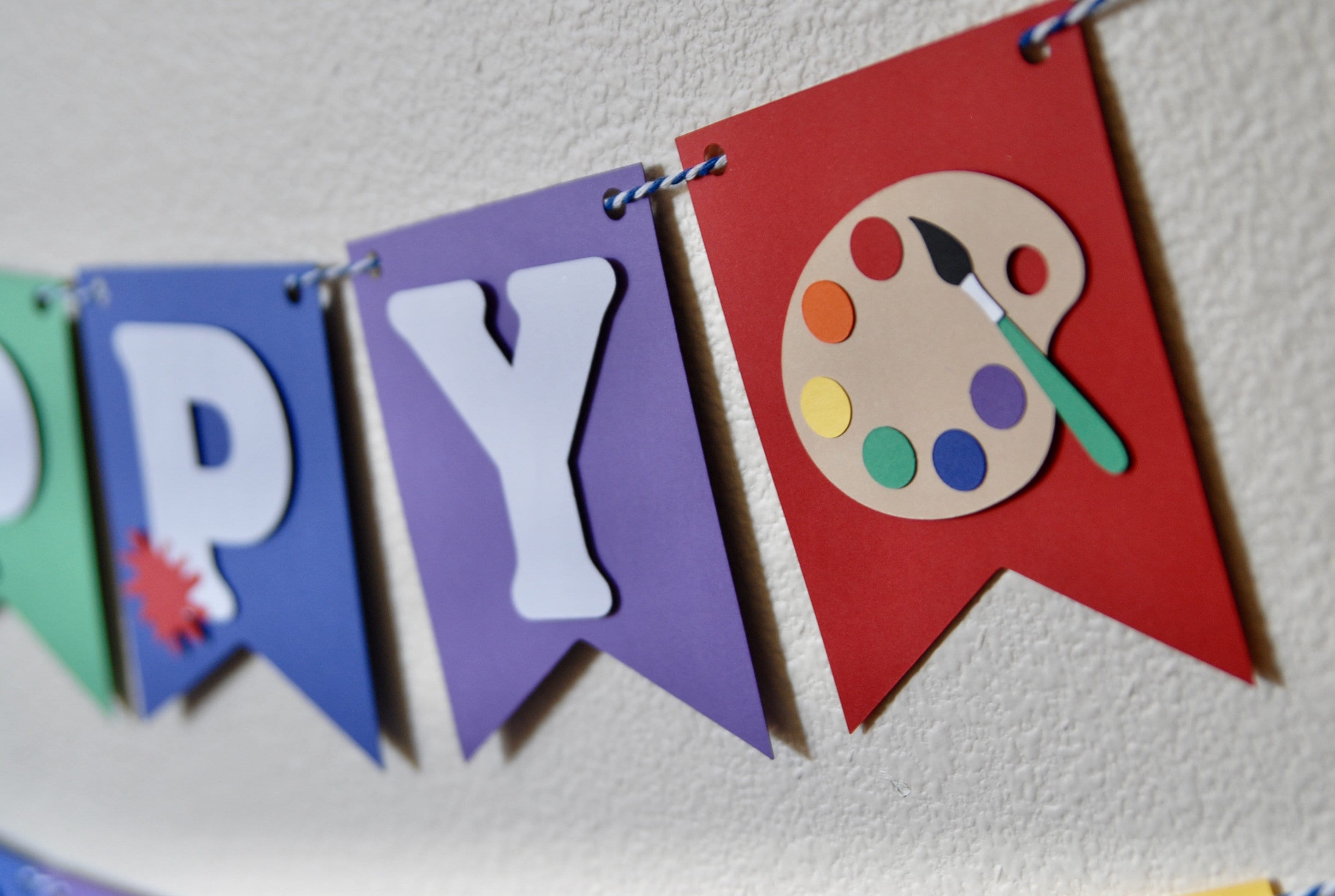 Paint Birthday Banner Custom, Art Party Birthday Banner, One Banner ...