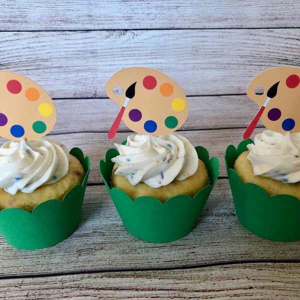Paint Cupcake Topper - Etsy