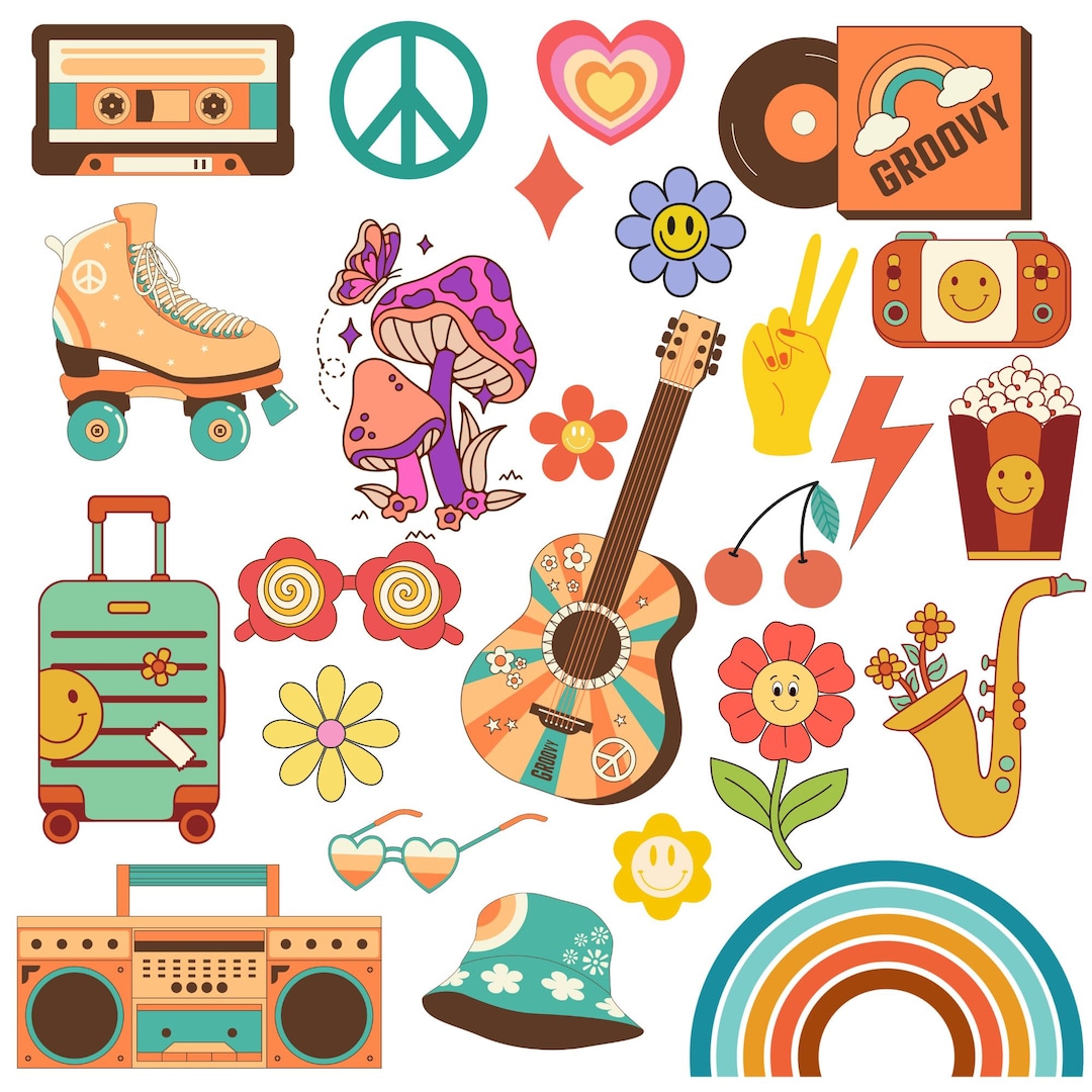 Boho Hippie Svg, Retro Svg, Groovy Svg, Boho Flower Svg, Boho Hippie ...