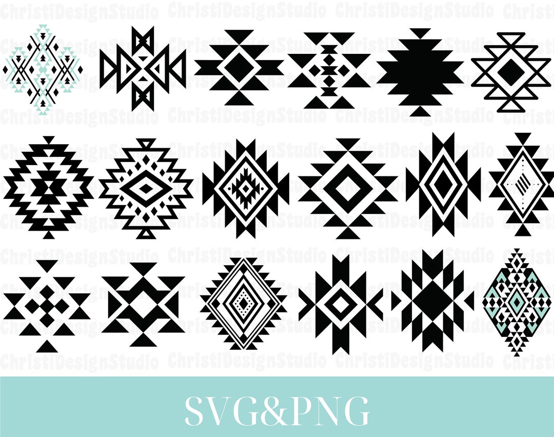 Aztec Svg Bundle, Southwestern Elements Svg, Tribal Pattern Svg, Aztec ...