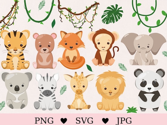Baby Animal Silhouette Clip Art
