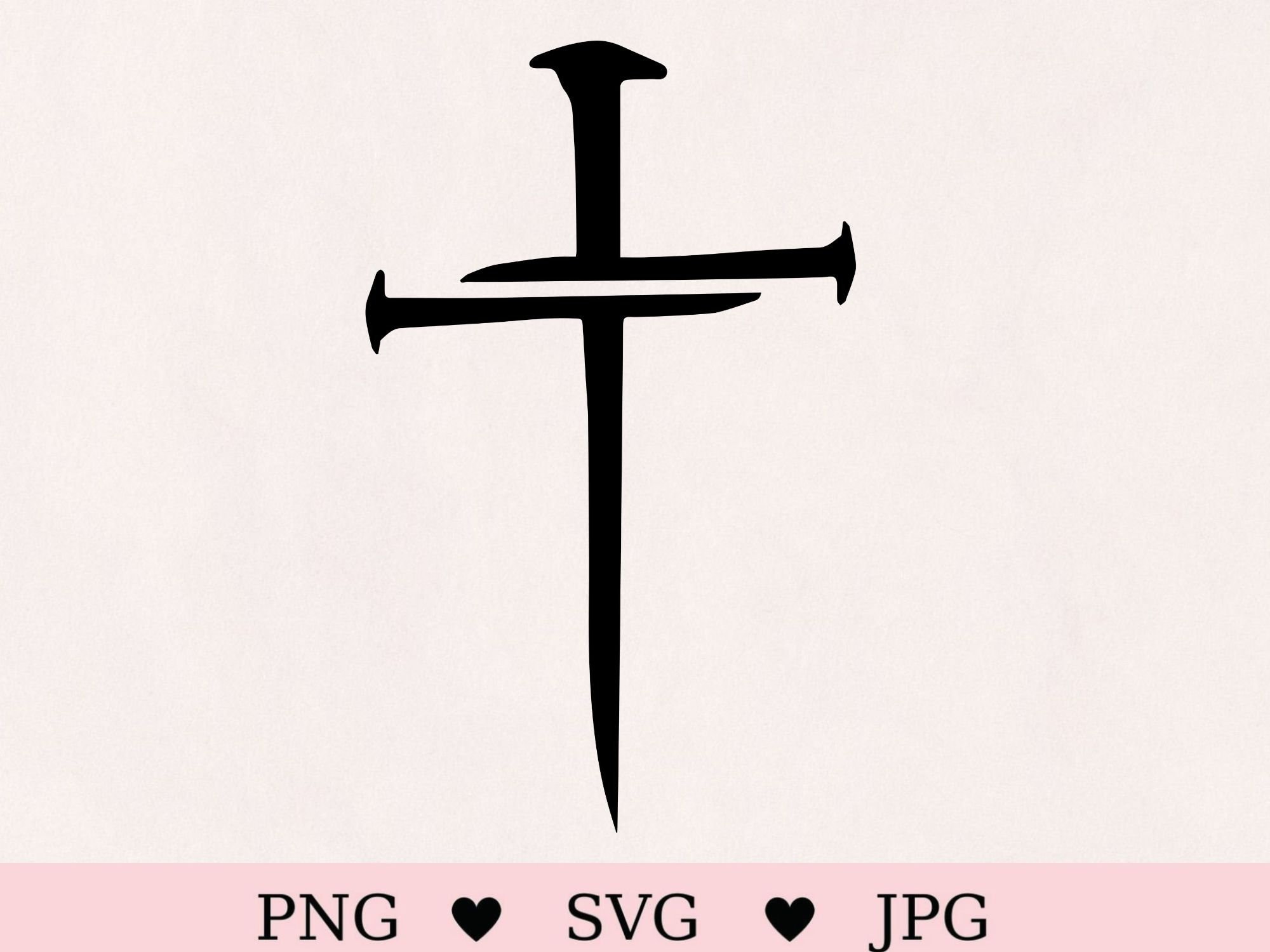 Cross Svg, Nail Cross Svg, Cross Png, Christian Cross Svg, Christian ...