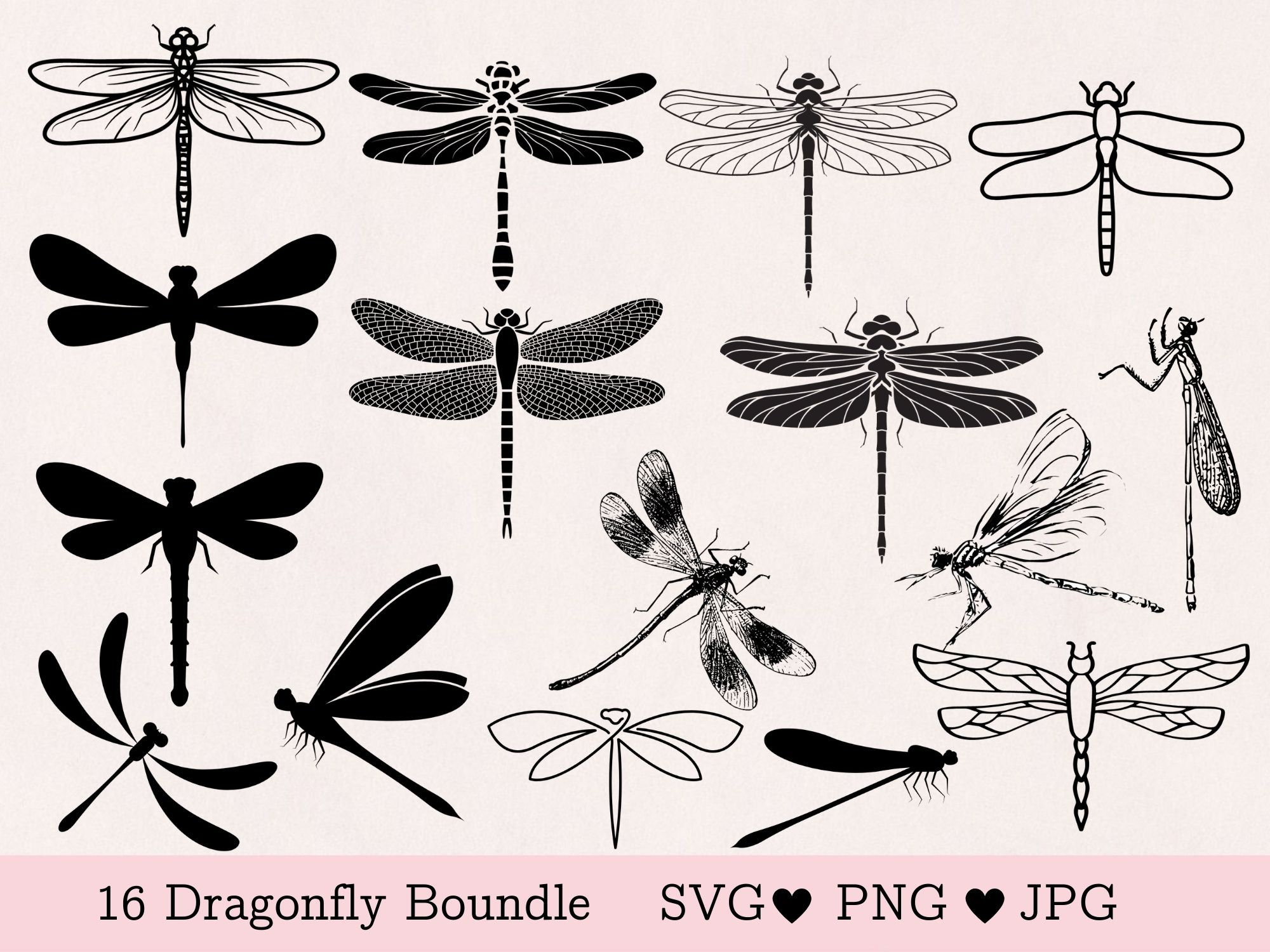 Dragonfly Silhouette Clip Art