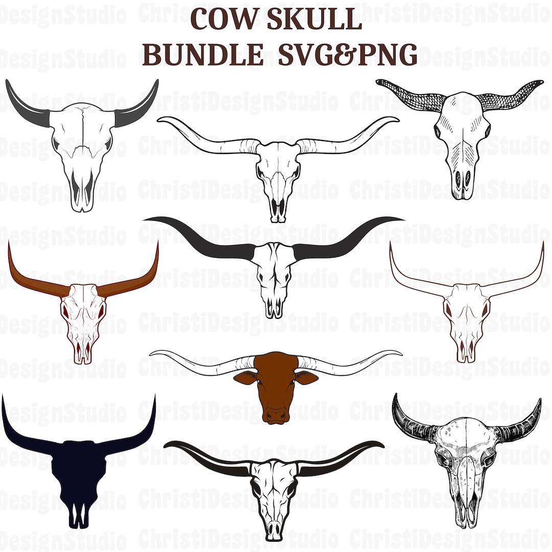 Cow Skull Svg, Longhornn Skull Svg, Longhorn Svg, Desert Cow Skull Svg ...