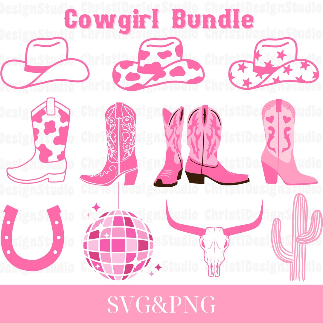 Cowgirl Svg Bundle, Cowgirl Boots Svg, Cowgirl Hat Svg, Let's Go Girls ...