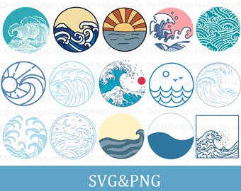 Wave SVG Circle Wave SVG Ocean Wave SVG Ocean Svg Lake Svg Beach Svg ...