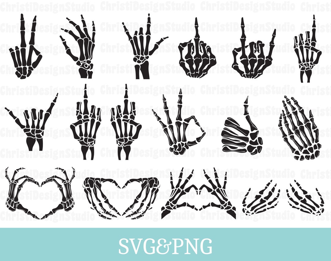 Skeleton Hands Svg, Skeleton Fingers Svg, Rockbhand Svg, Spooky Season ...
