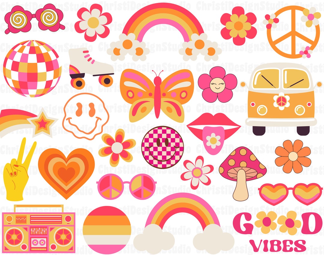 Boho Hippie Svg, Retro Svg, Groovy Svg, Boho Flower Svg, Boho Hippie ...
