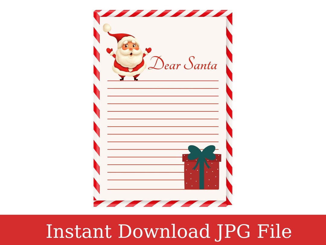 Letter to Santa, Santa, Christmas Printable, Letter Printable ...