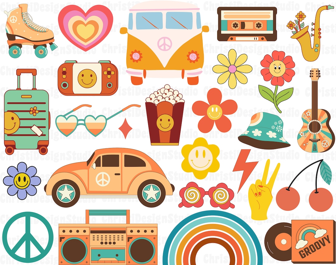 Boho Hippie Svg, Retro Svg, Groovy Svg, Boho Flower Svg, Boho Hippie ...