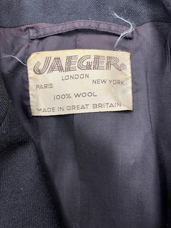Vintage Jaeger Black Wool Double-breastedBlazer - 194… - Gem