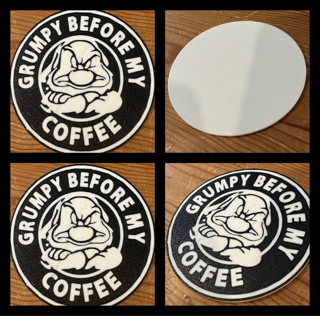 Grumpy Before My Coffee V2 Coaster - Etsy