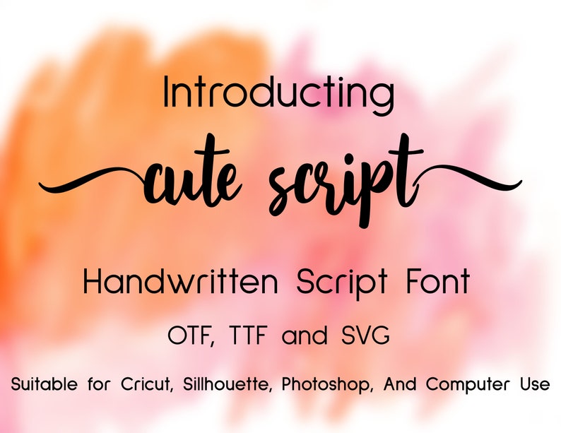 Popular Cute Script Font, Cricut Long Tail Cursive Font, Swirly Font ...