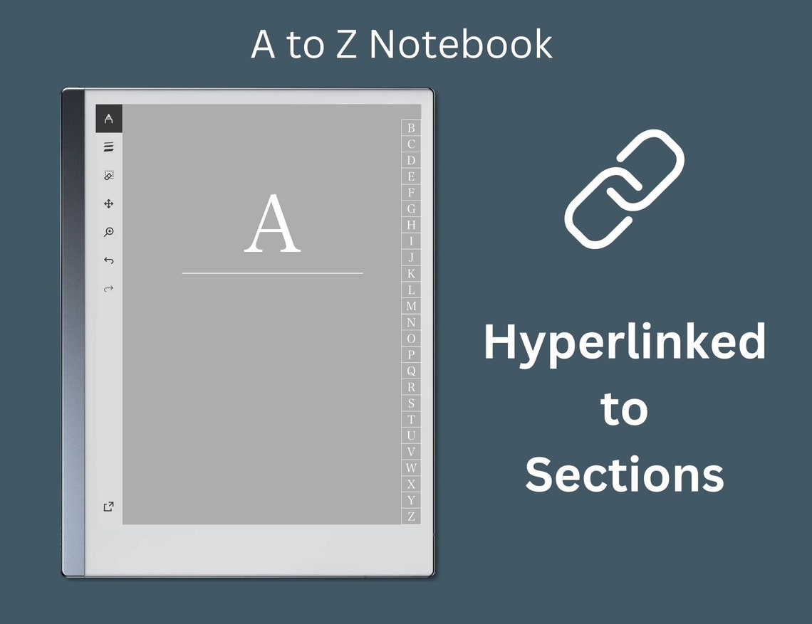 Remarkable A to Z Digital Notebook Filing System, Alphabetic Index ...
