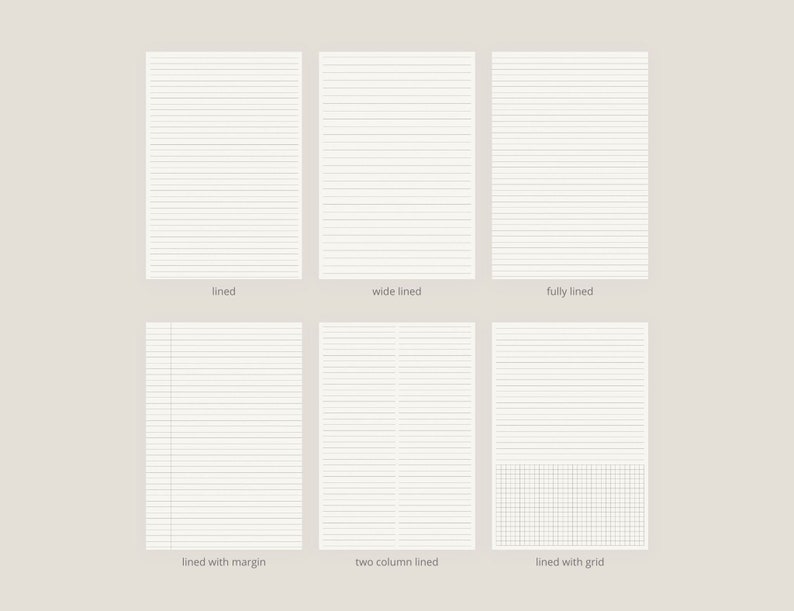 Digital Note Taking Paper Templates for Goodnotes Notepaper - Etsy