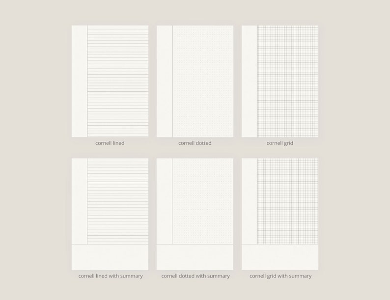 Digital Note Taking Paper Templates for Goodnotes Notepaper - Etsy