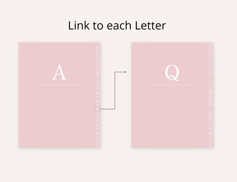 A to Z Digital Notebook Filing System Alphabetic Index - Etsy