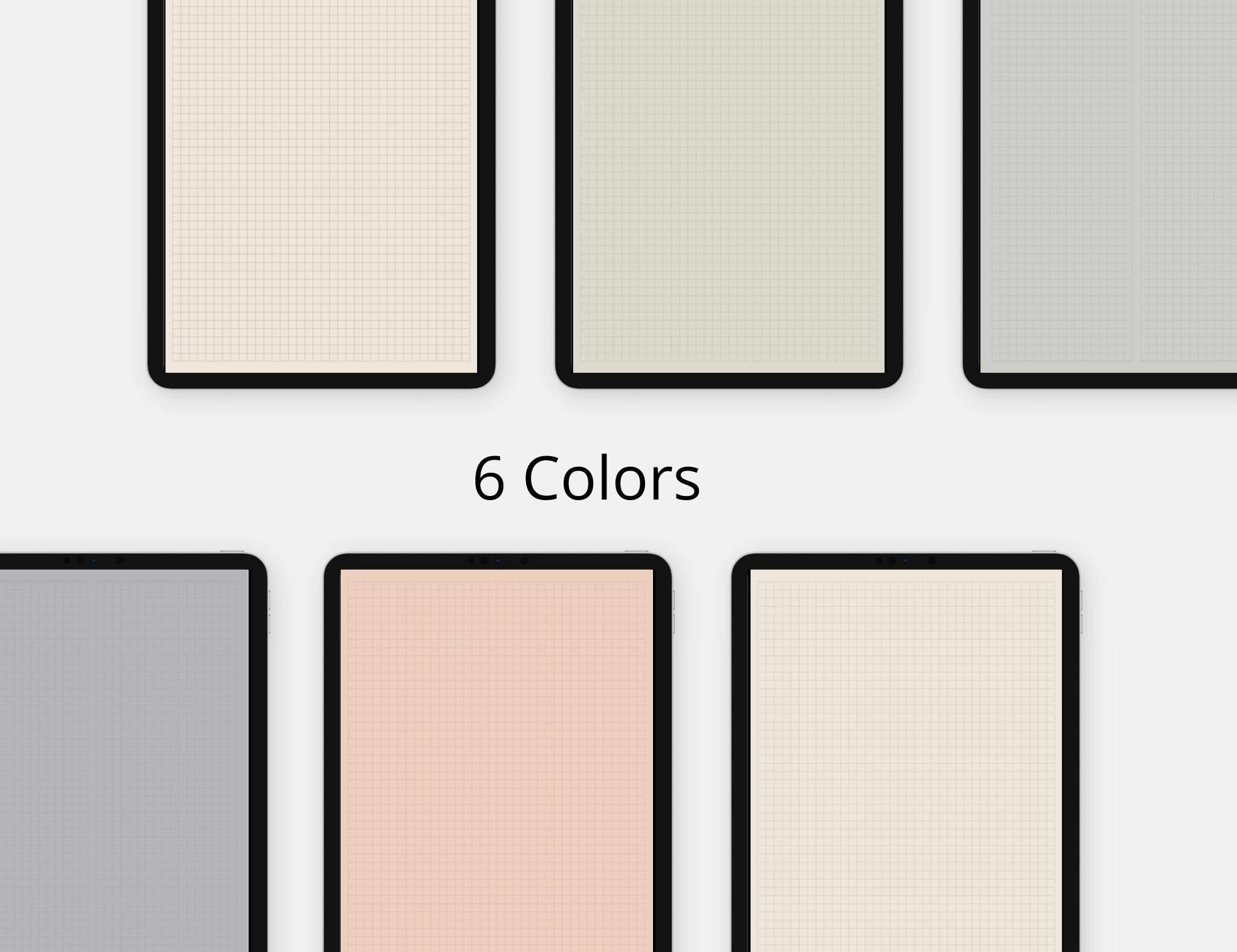 Color Paper Templates for Goodnotes and Notability, Minimalistic ...