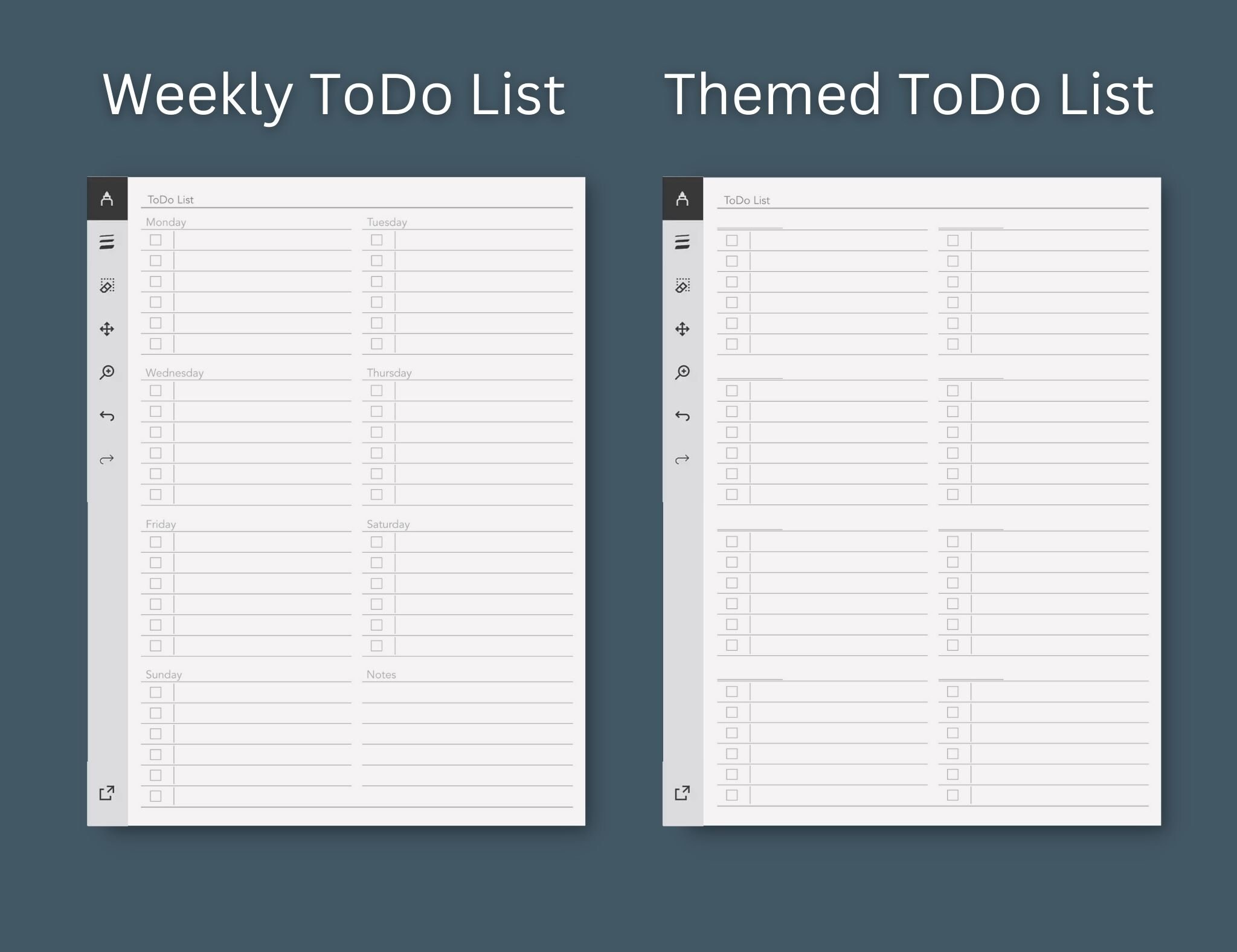 Remarkable 2 to Do List Templates, Minimalistic Daily to Do List Pdf - Etsy