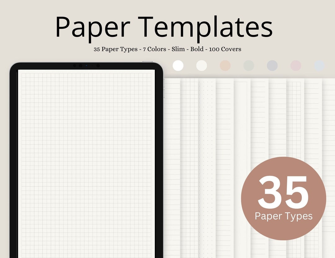 Digital Note Taking Paper Templates for Goodnotes, Notepaper Templates ...