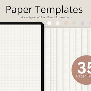 Digital Note Taking Paper Templates for Goodnotes, Notepaper Templates ...