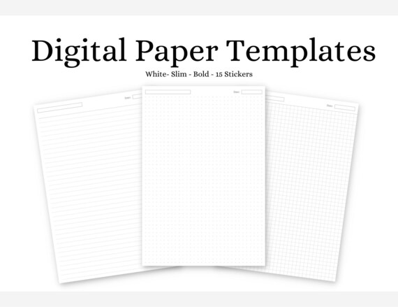 Digital Paper Templates for Goodnotes and Notability | Etsy