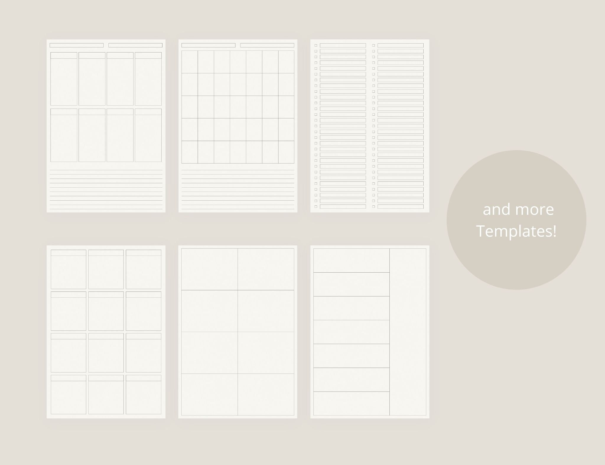 Digital Note Taking Paper Templates for Goodnotes Notepaper - Etsy