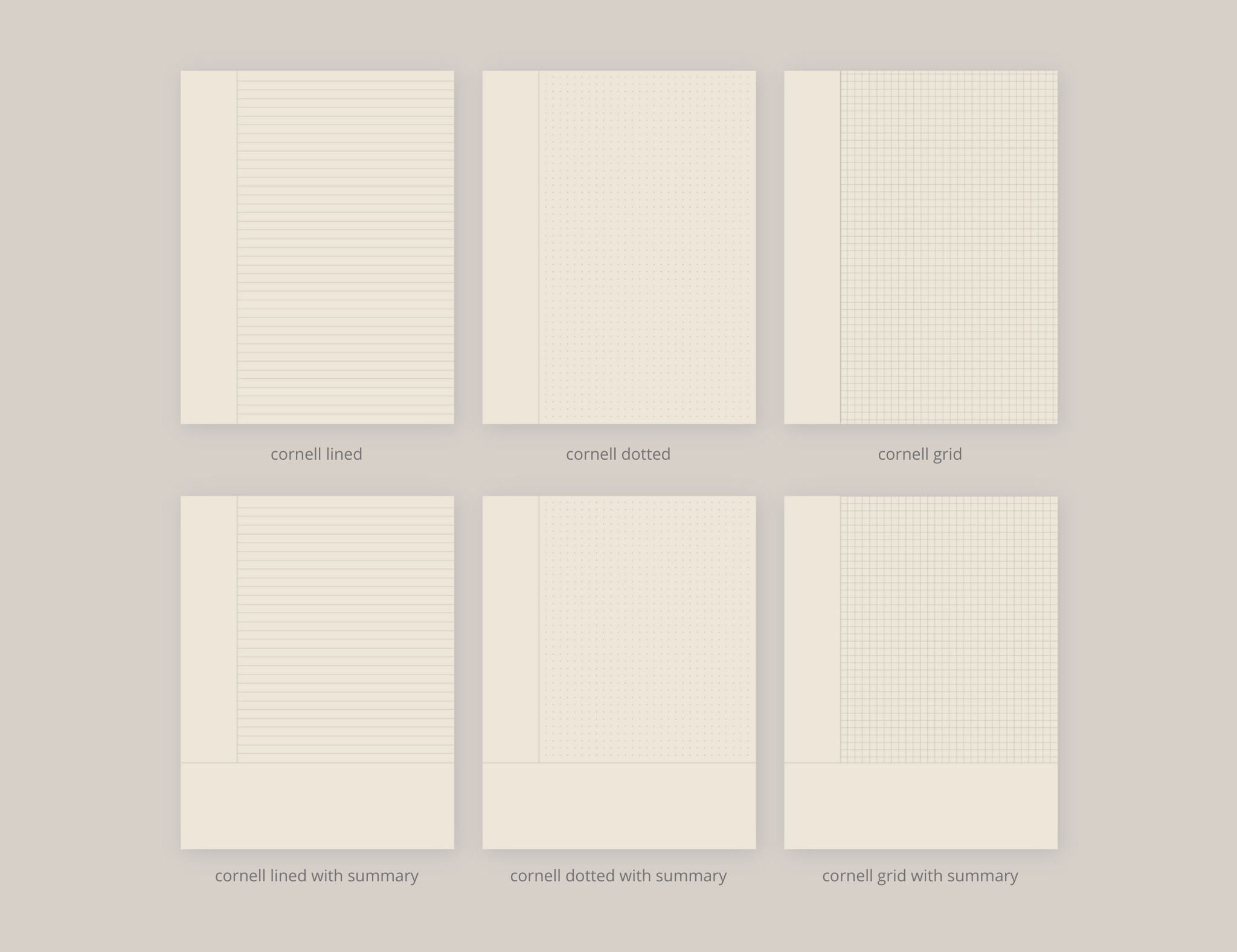 Color Paper Templates for Goodnotes and Notability, Minimalistic ...