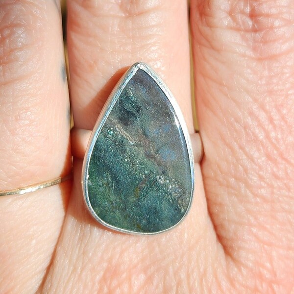 Rocky Butte Jasper Statement Ring Size 9 1/4 Made With .925 Sterling ...