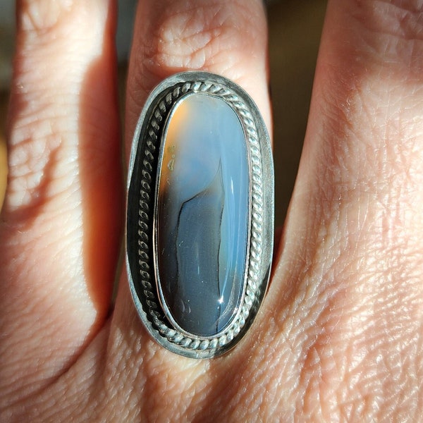 Rocky Butte Jasper Statement Ring Size 9 1/4 Made With .925 Sterling ...