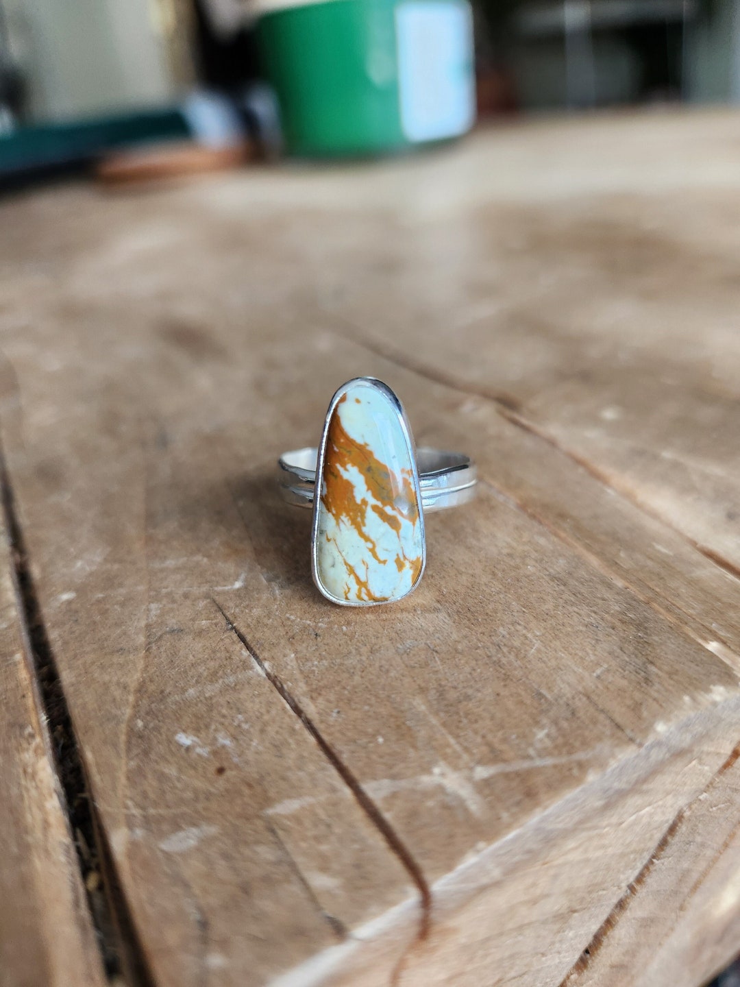Rocky Butte Jasper Simple Stone Ring Size 11 Made Using .925 Sterling ...