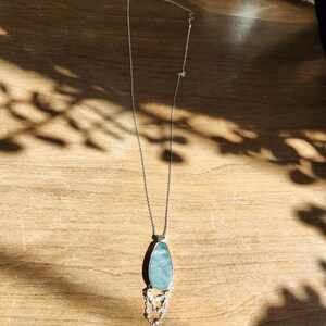 Freedom Jasper Dangle Necklace 22 Inches Made With .925 Sterling Silver ...