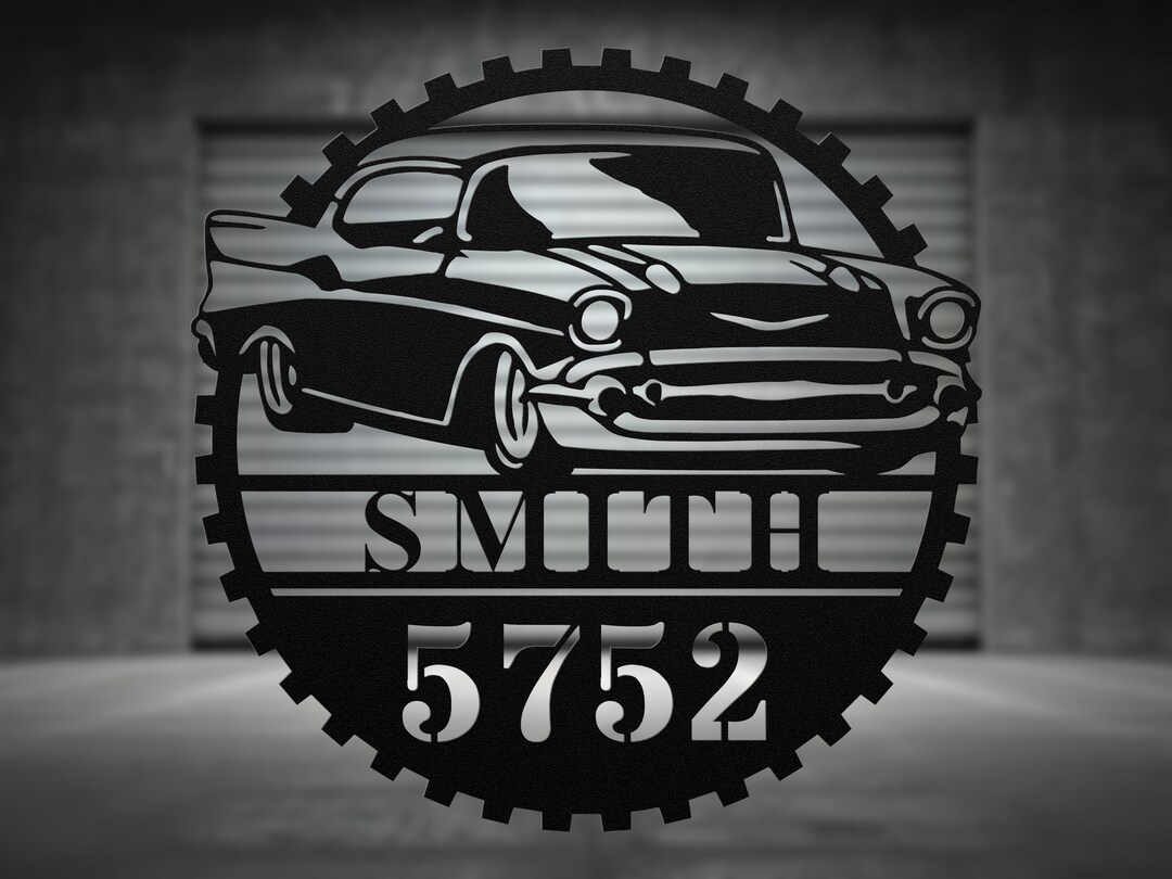 57' Chevy Personalized Address Sign - Etsy