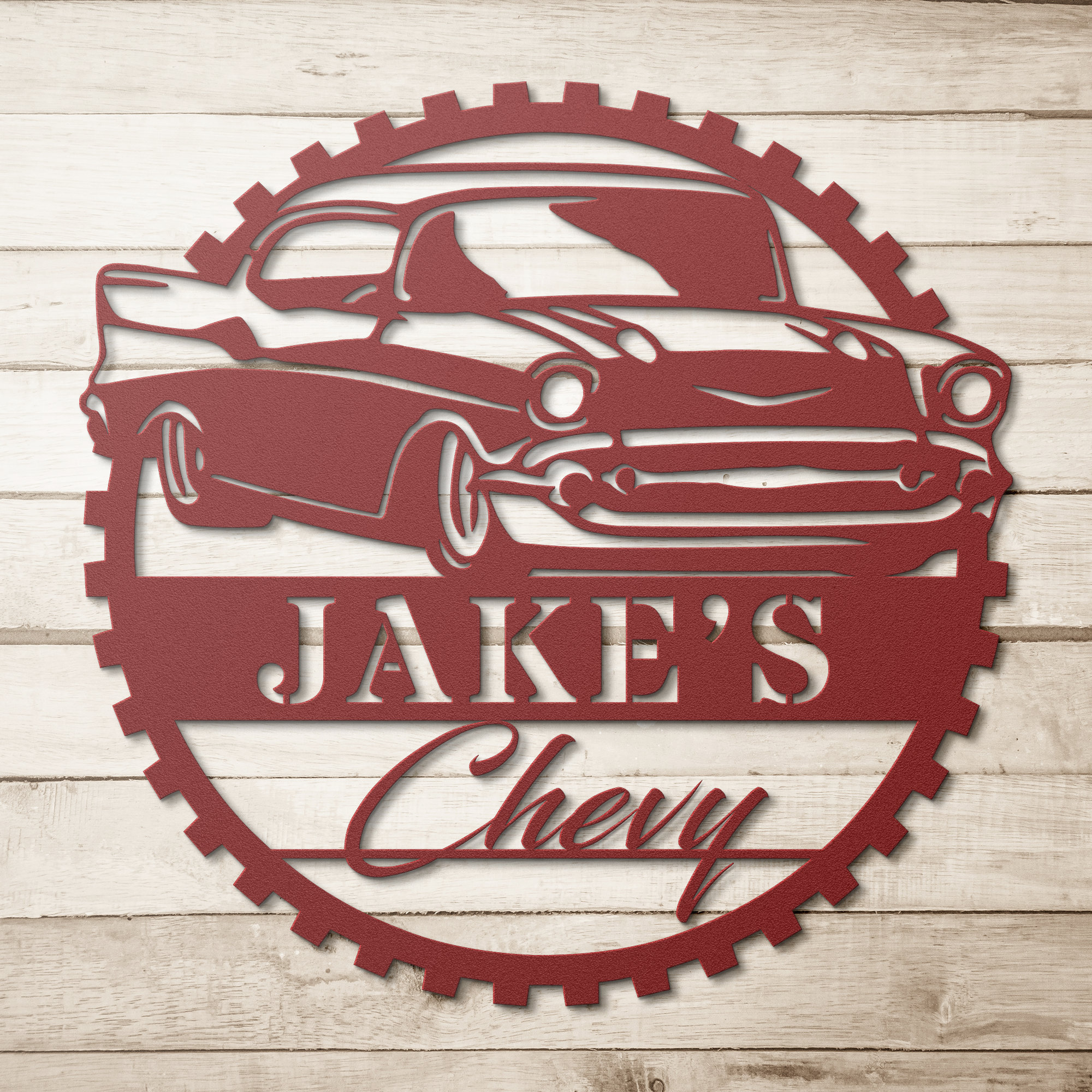 Personalized '57 Chevy Metal Wall Art - Etsy