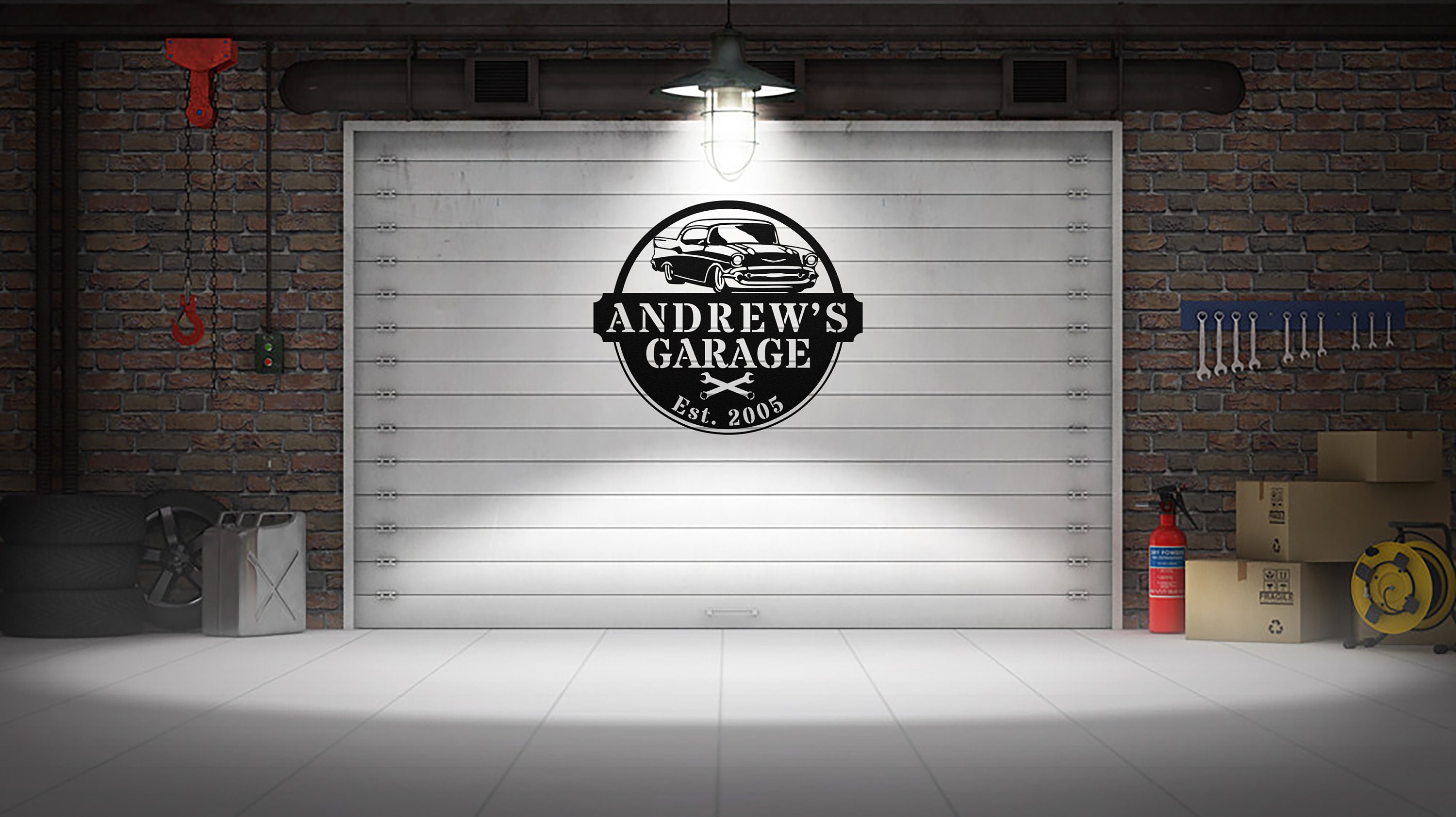 57' Chevy Personalized Garage Sign - Etsy