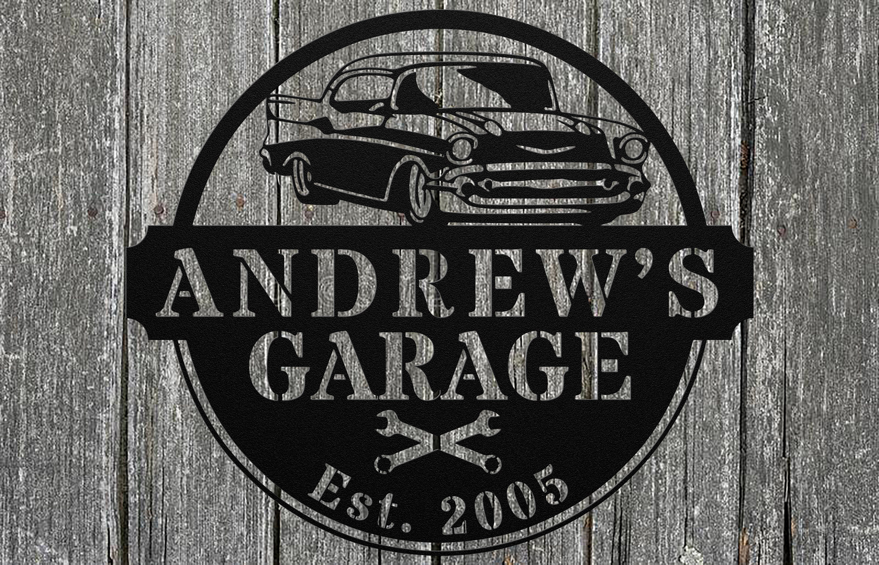 57' Chevy Personalized Garage Sign - Etsy