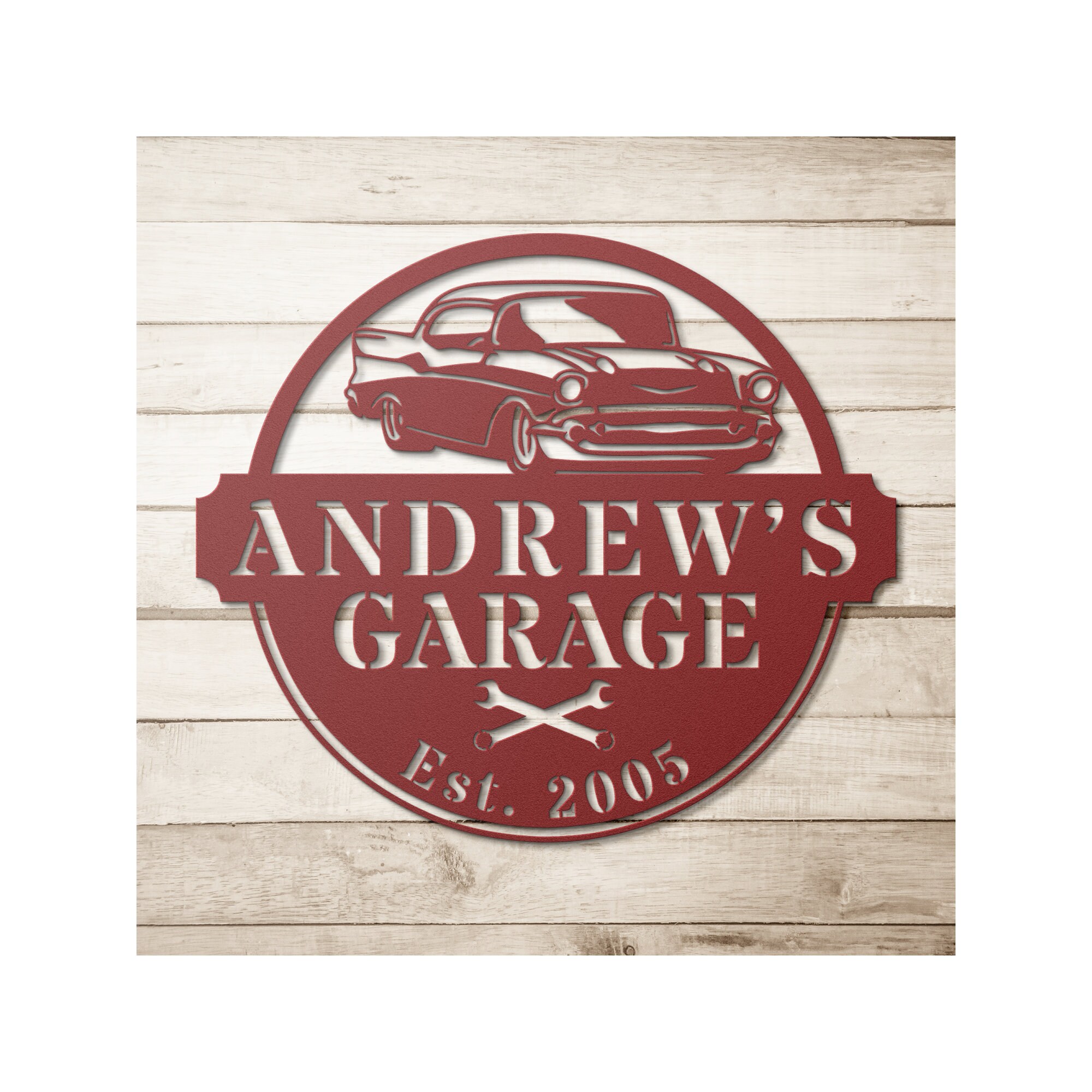 57' Chevy Personalized Garage Sign - Etsy