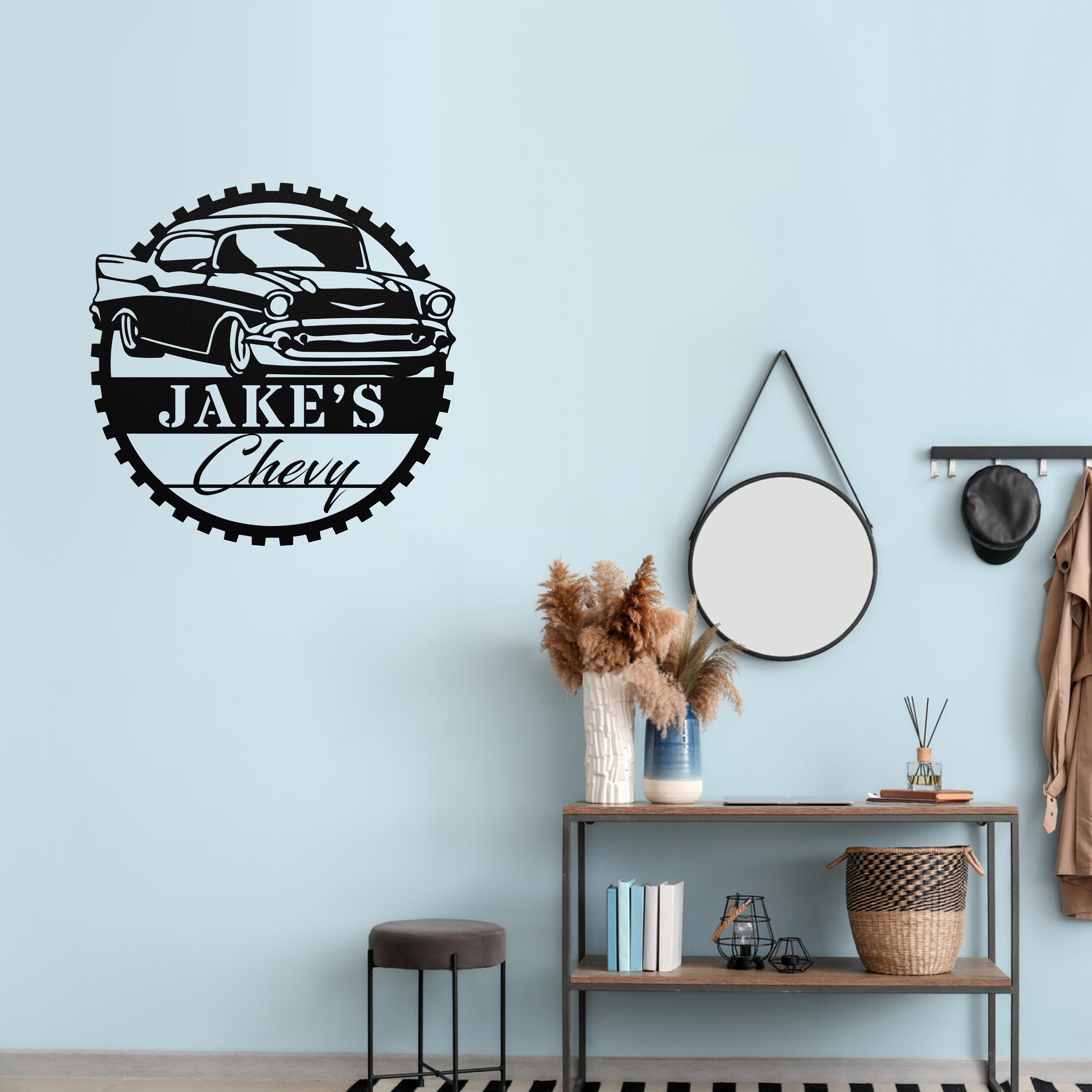 Personalized '57 Chevy Metal Wall Art - Etsy