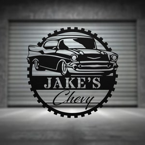 Personalized '57 Chevy Metal Wall Art - Etsy