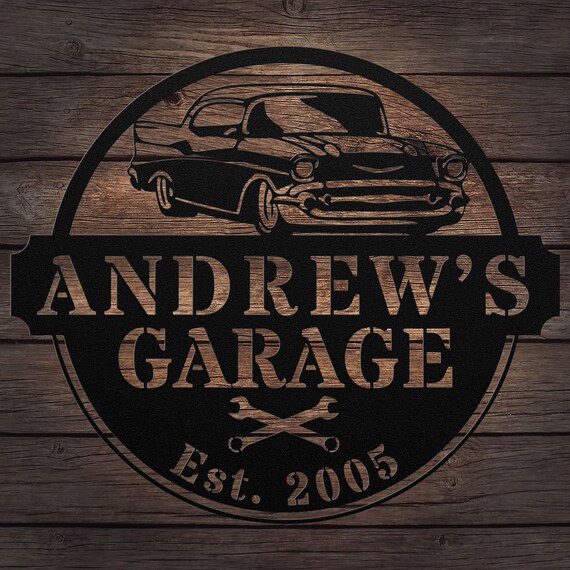 57' Chevy Personalized Garage Sign - Etsy