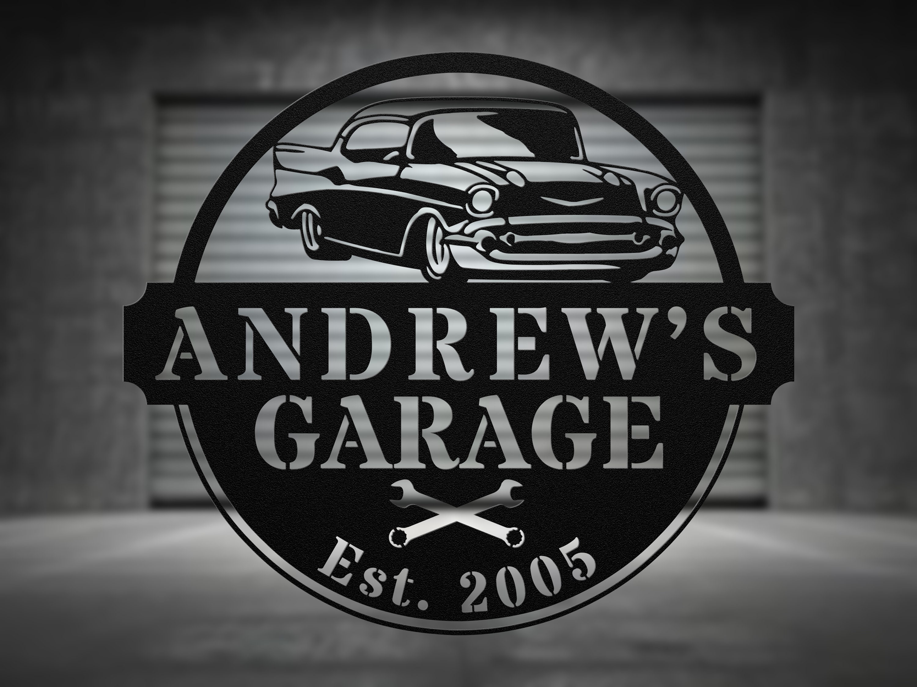 57' Chevy Personalized Garage Sign - Etsy